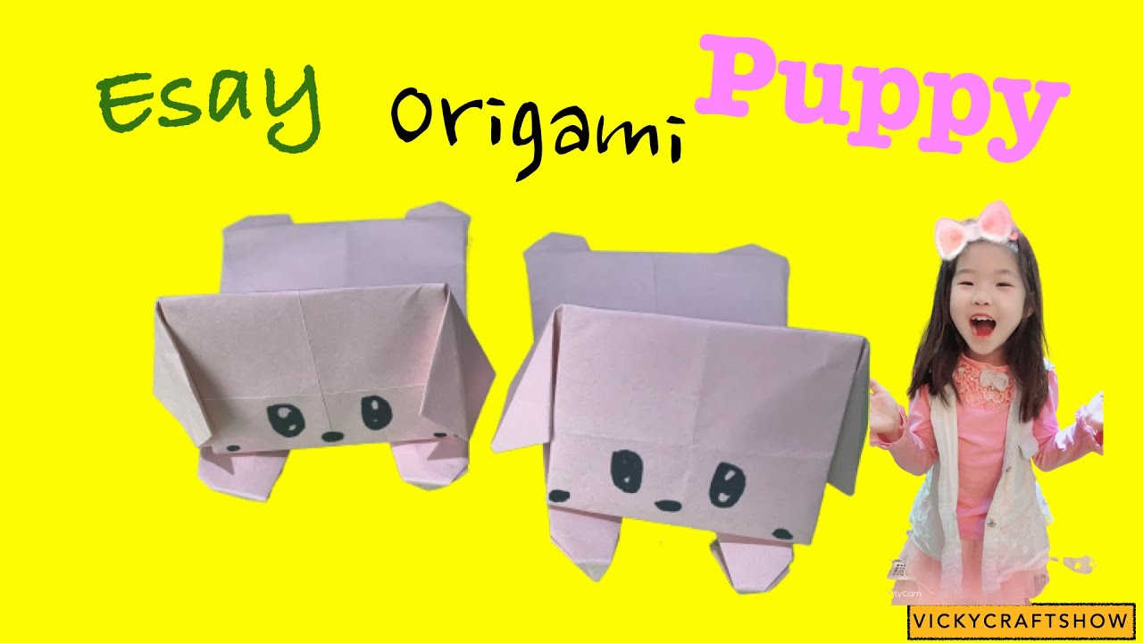 Paper puppy tutorial | Paper puppy craft|Origami paper puppy| How to ...