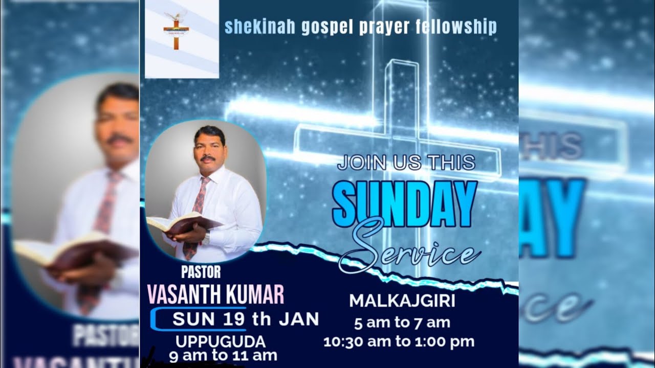 🔴 19-01-2025,Sunday Service -Message by Pas.K.Vasanth Kumar. - YouTube