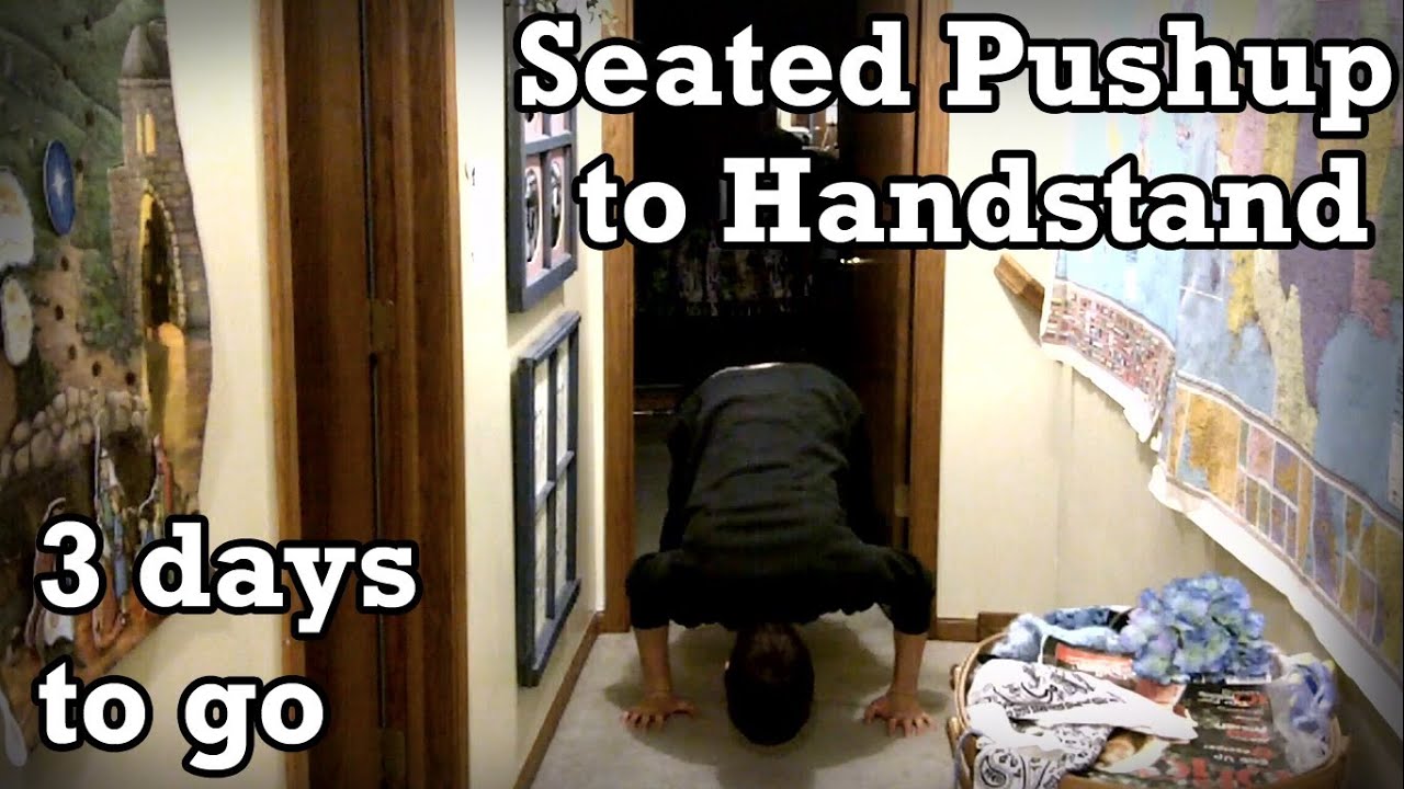 Handstand Pushup From Sitting Position (365 backflip countdown: 3 days ...