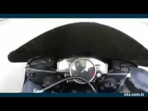 SAATTE 200 KM HIZLA GİDEN MOTOSİKLET ÇUKURA GİRERSE ..