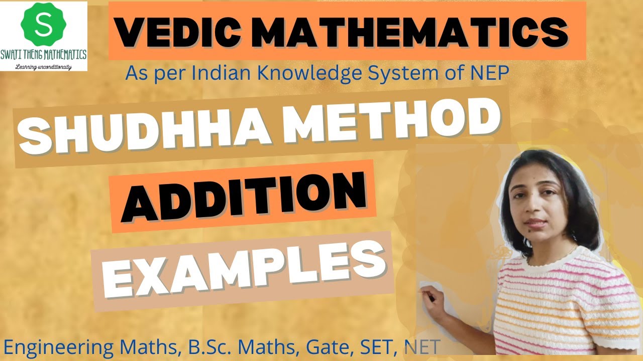Addition of numbers using the shudhha method || Vedic math addition of ...