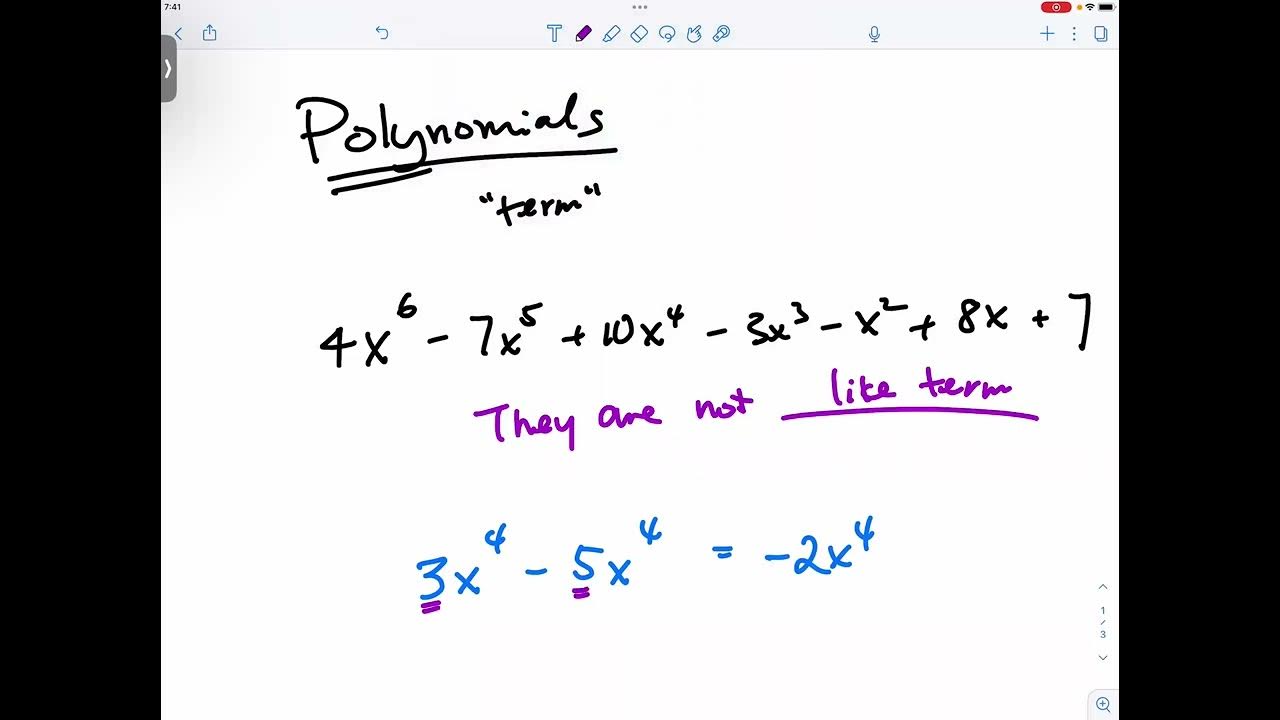 [Alg2] Introduction to Polynomials - The Basics - YouTube