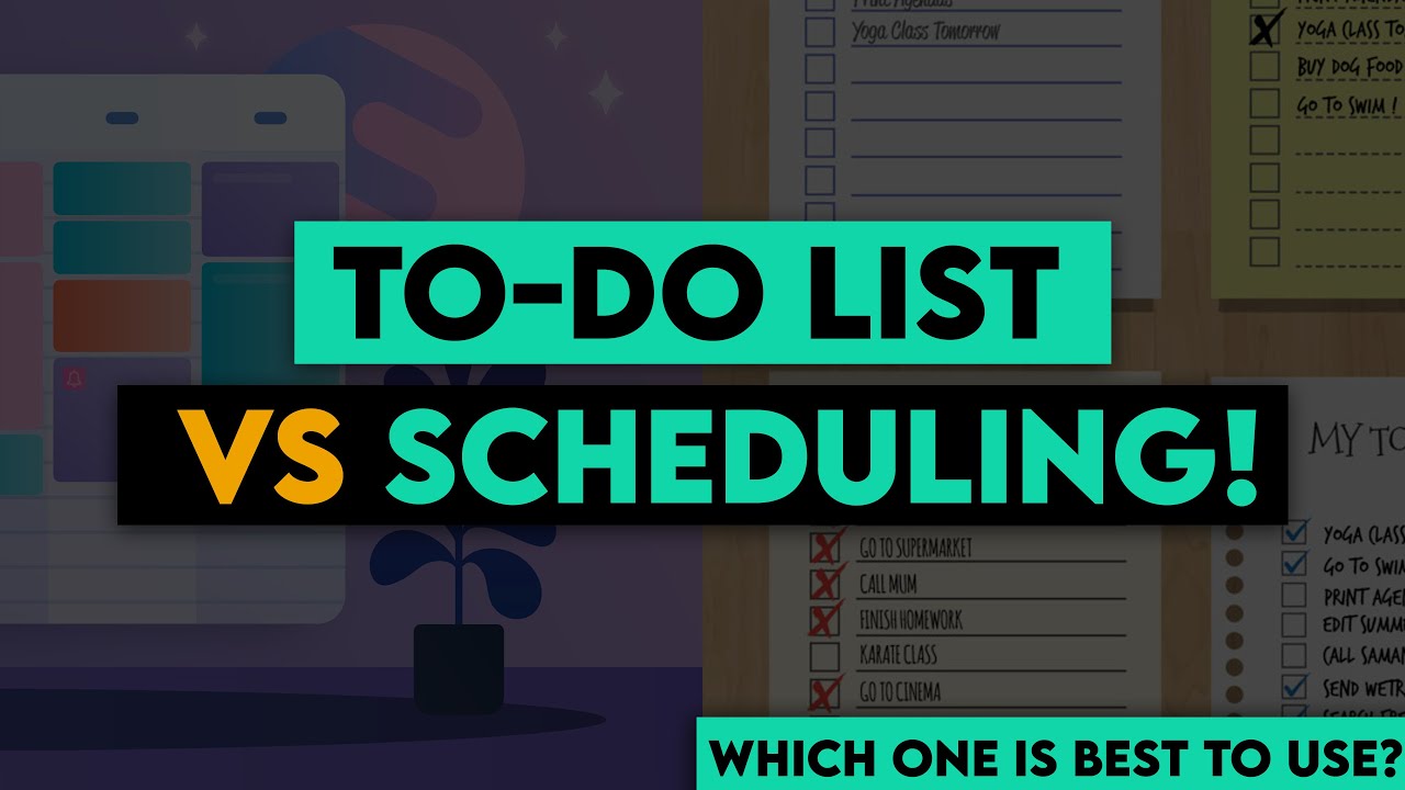 TO-DO LIST VS SCHEDULE || Best Time Management Method? - YouTube