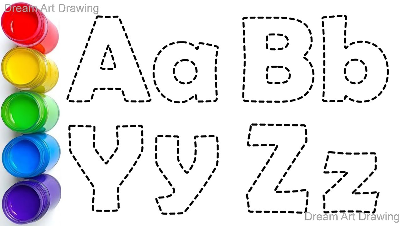 Phonics Song | Let's Draw and Paint Capital & Small Letters ABC Step by ...