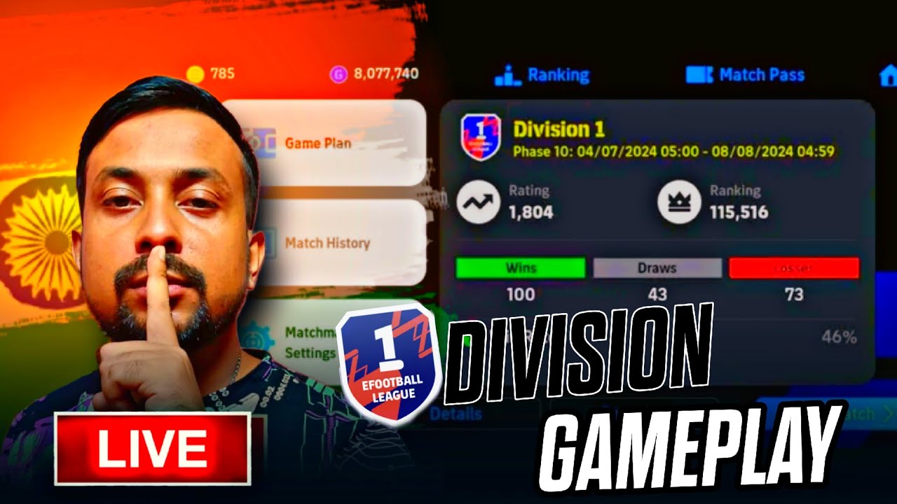 Division Gameplay live || #live #efootball #pes #short #pesmobile #shorts #whatsapp - YouTube