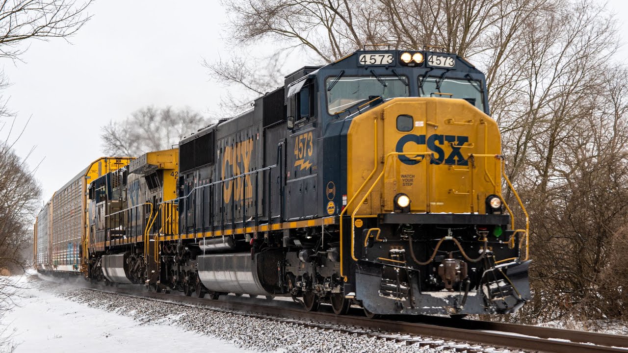 3rd Time catching CSX 4573 and 420 together and slide show at the end ...