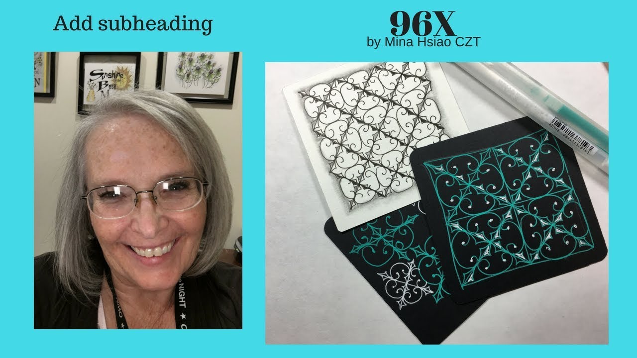 Tangle Art Lesson 96x pattern # 297 - YouTube