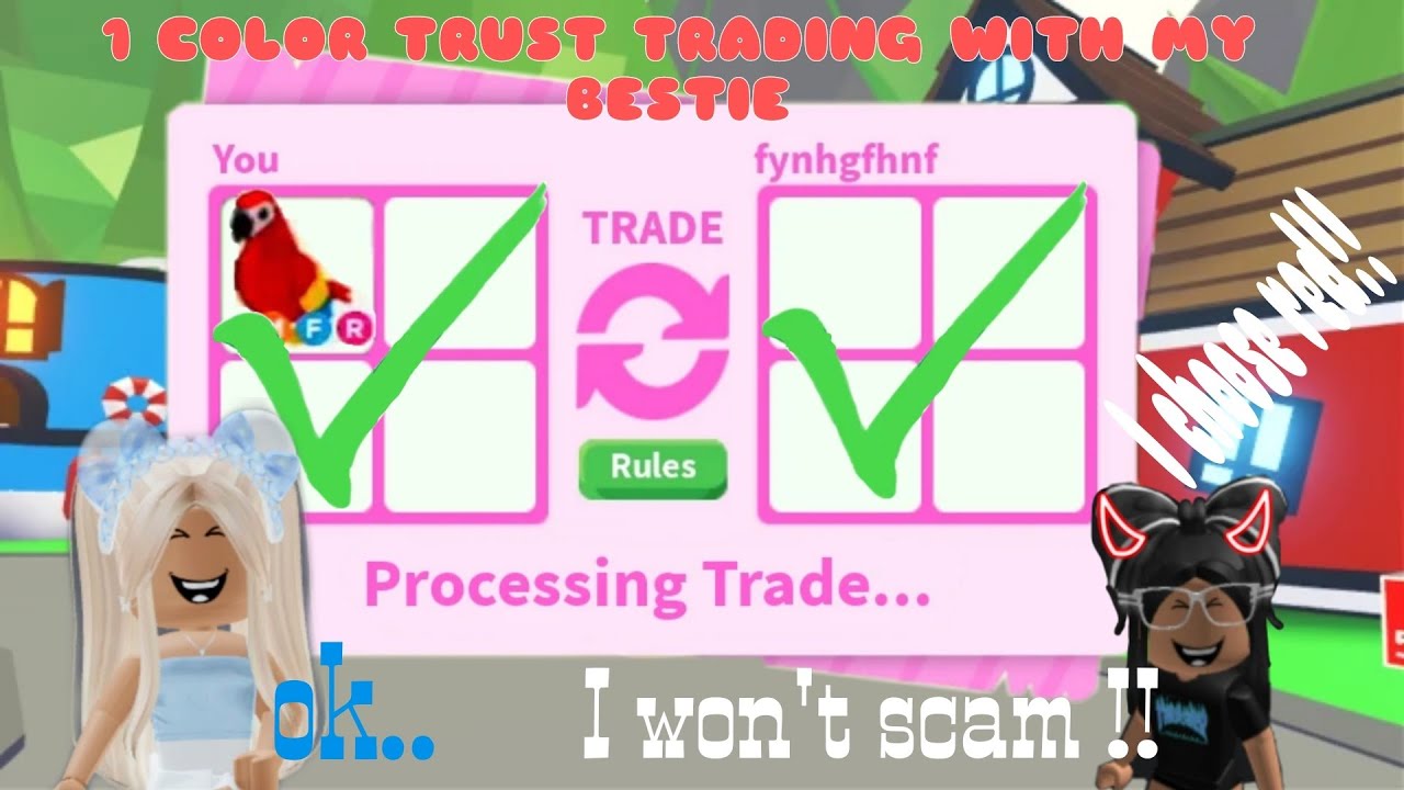 1 color TRUST TRADING in adopt me (roblox) - YouTube