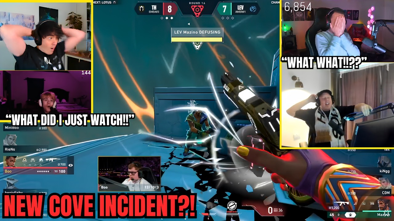 VALORANT Pros and Streamer react to TH boo's crazy whiff on lev Mazino ...