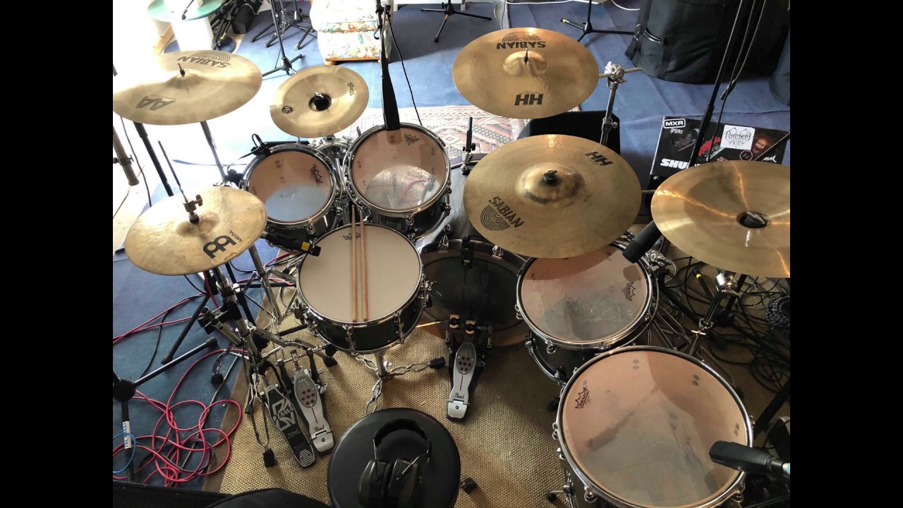 Premier Gen-X kit + Signia Marquis snare raw drum sound from the studio ...