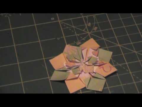 Folded Paper Flower Tutorial from the Christmas Mini - YouTube