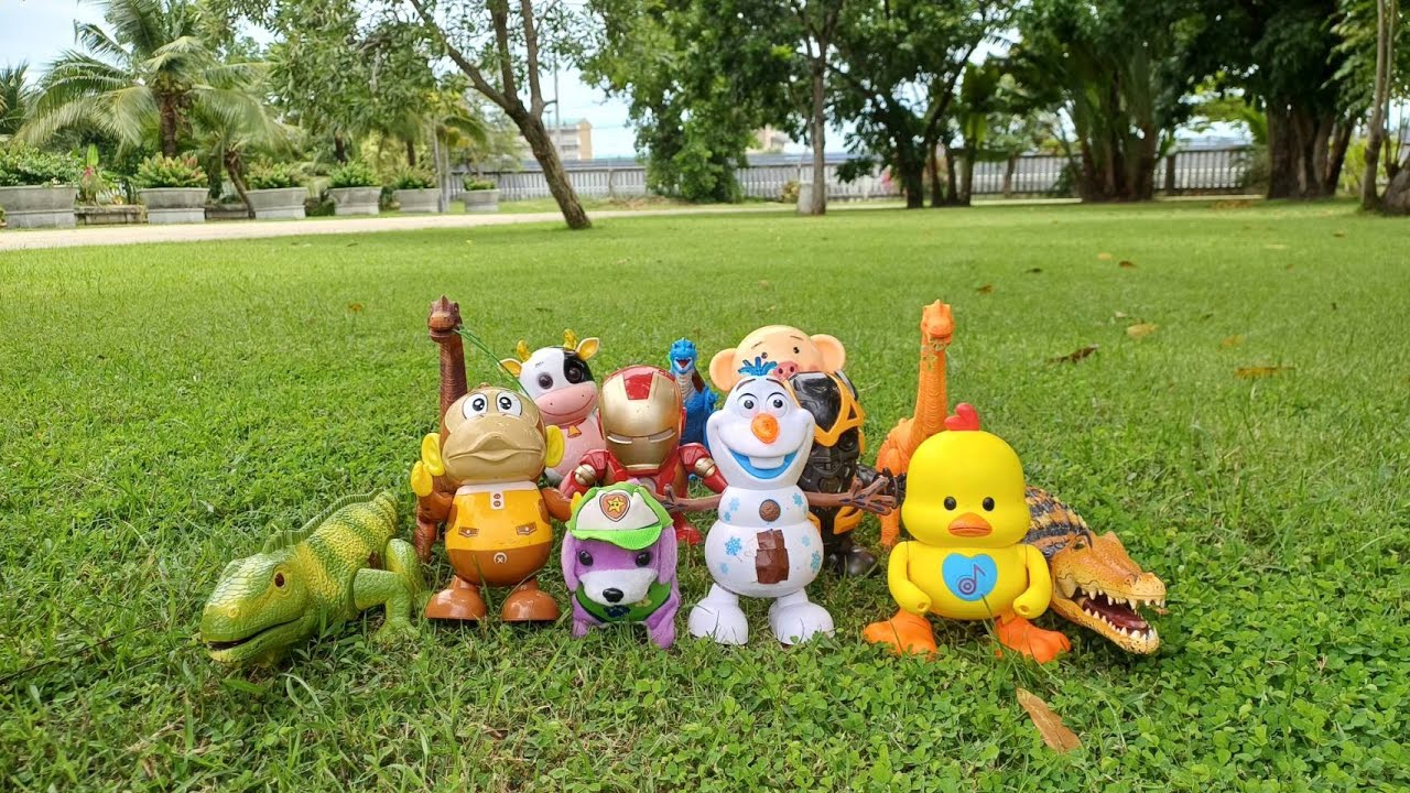 หมาม่วง โอลาฟ ลิง เป็ด รวมตัวในสวน (Purple Dog, Olaf, Monkey, Duck ...