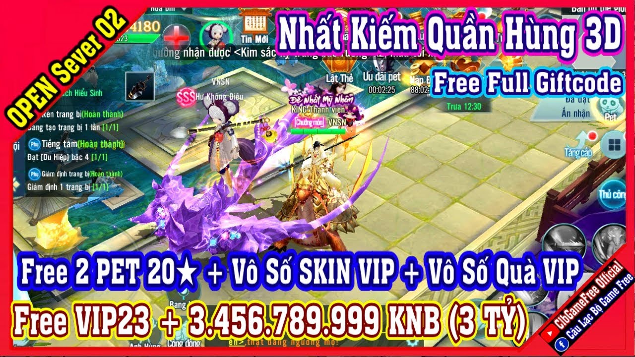 《Mobile》NKGH: Nhất Kiếm Quần Hùng VH - Free VIP23 + 3 TỶ KNB + SKIN VIP ...