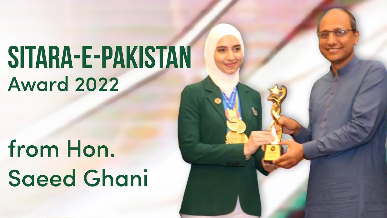 Sitara-e-Pakistan Award from Minister of Information & Labour Sindh ...