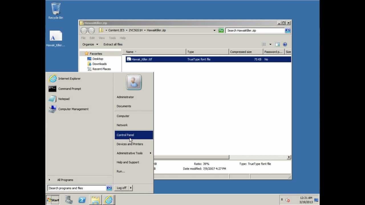 Add/Install Fonts on Windows Server 2008 - YouTube