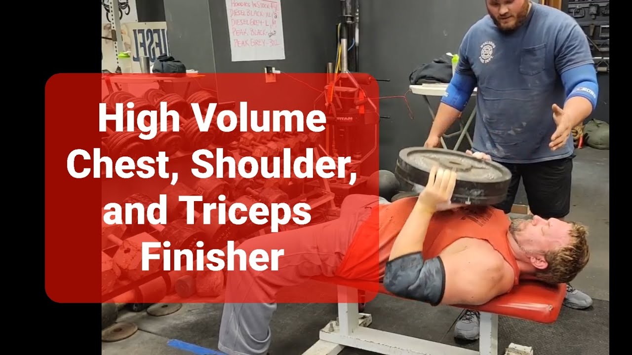 High Volume Chest, Shoulder, and Triceps Finisher - YouTube