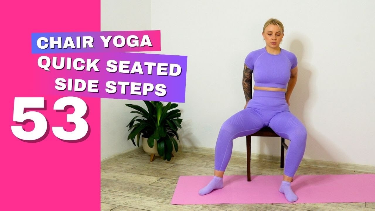 Quick Seated Side Steps Chair Yoga Workout🧘🏼‍♀️🧘🏼‍♂️Chair Yoga Book ...