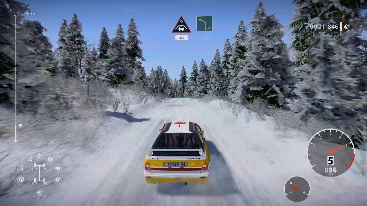 WRC 10 base cars quick race snow with the audi - YouTube