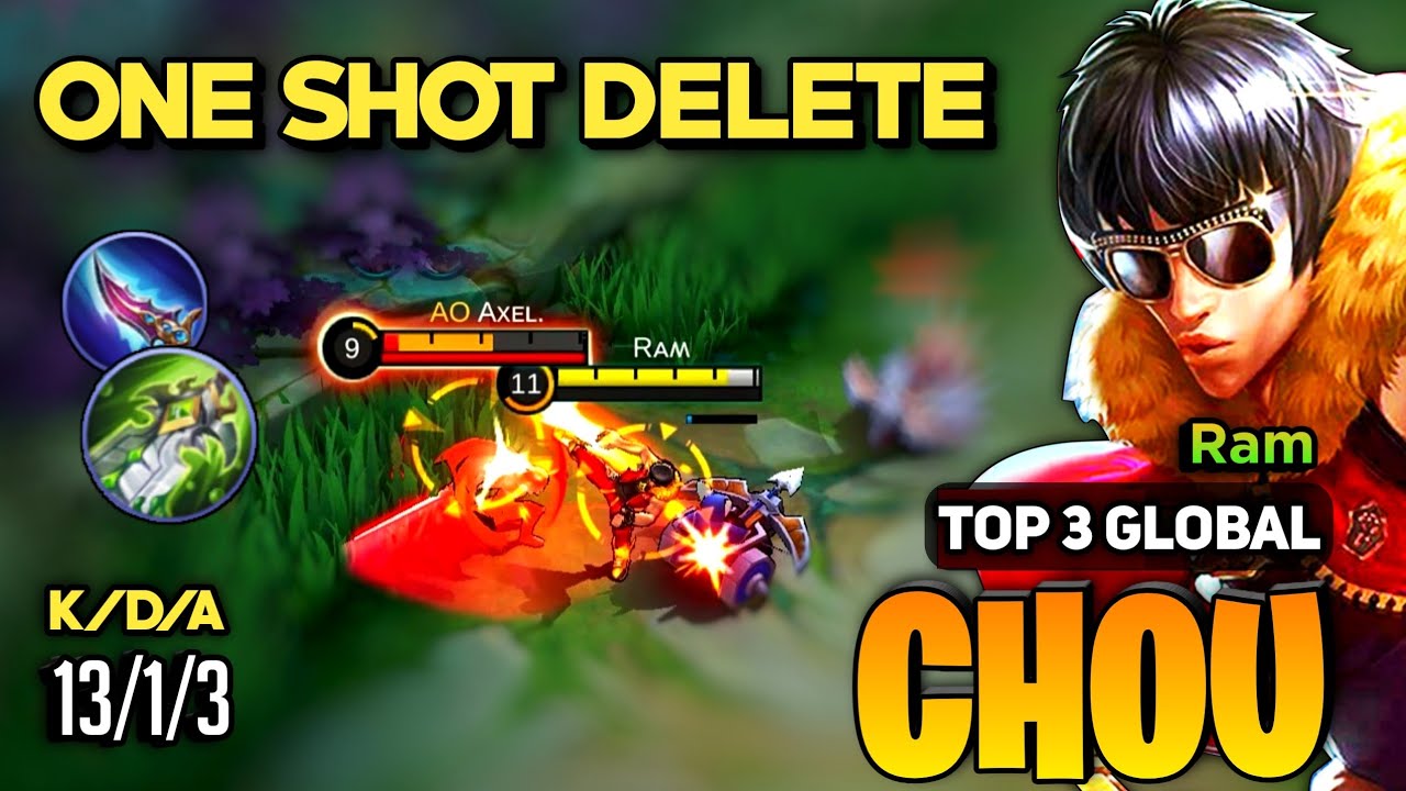 ONE SHOT! Chou Best Build 2023 [ Chou Gameplay Top Global ] By Ram ...