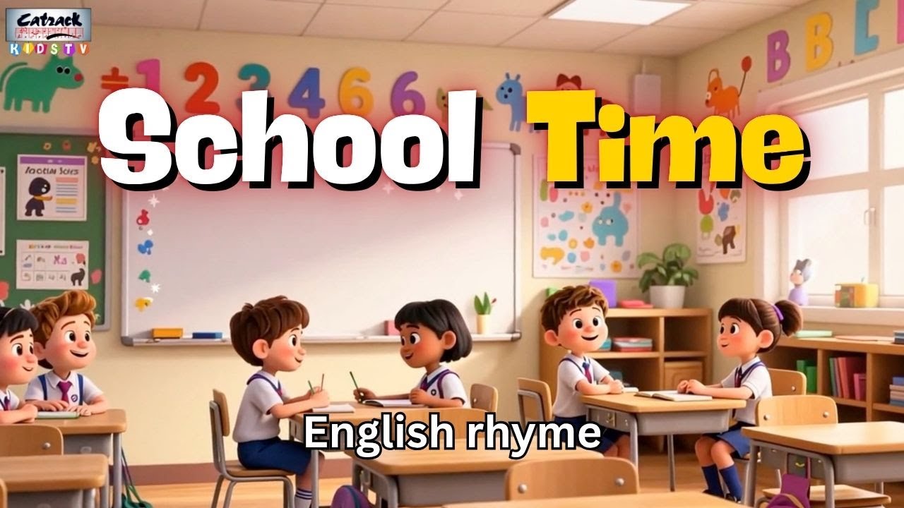 School Time | Kids English Rhymes | Rhyme Videos | #catrackkidstv - YouTube