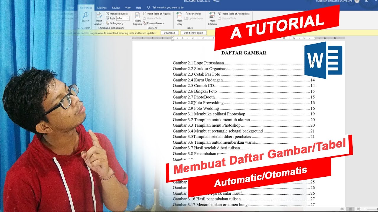 Tutorial - Cara Membuat Daftar Gambar/Tabel Otomatis di Microsoft Word ...