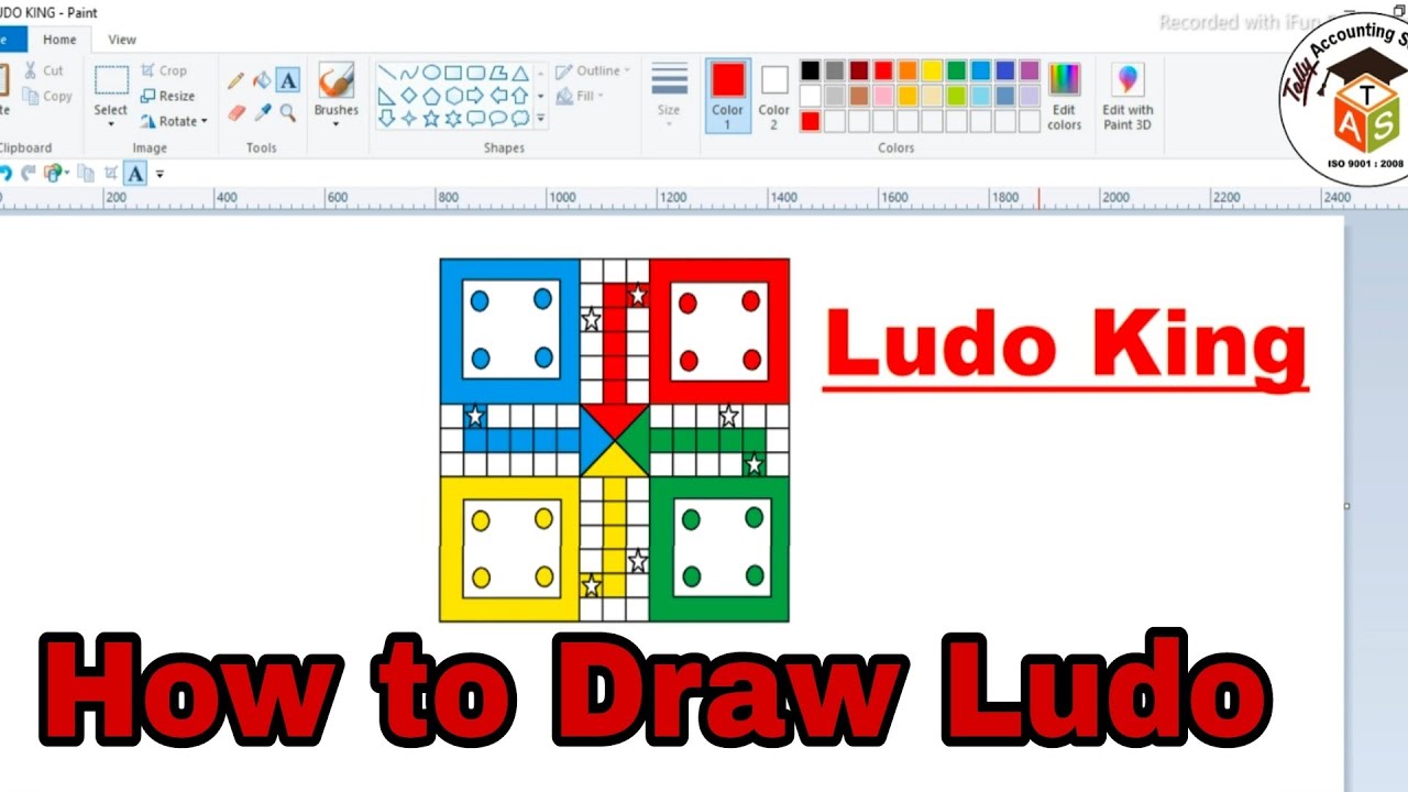 How to draw Ludo in ms paint - YouTube