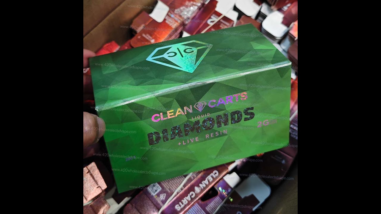 Clean Carts disposable 2g resin liquid diamonds empty - YouTube