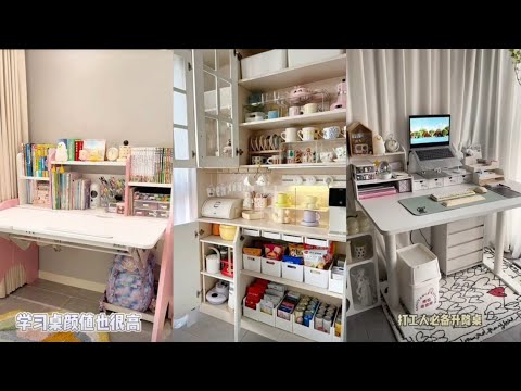 Immersive sideboard storage🖼 |沉浸式布置学习桌 +Organizing study table ...