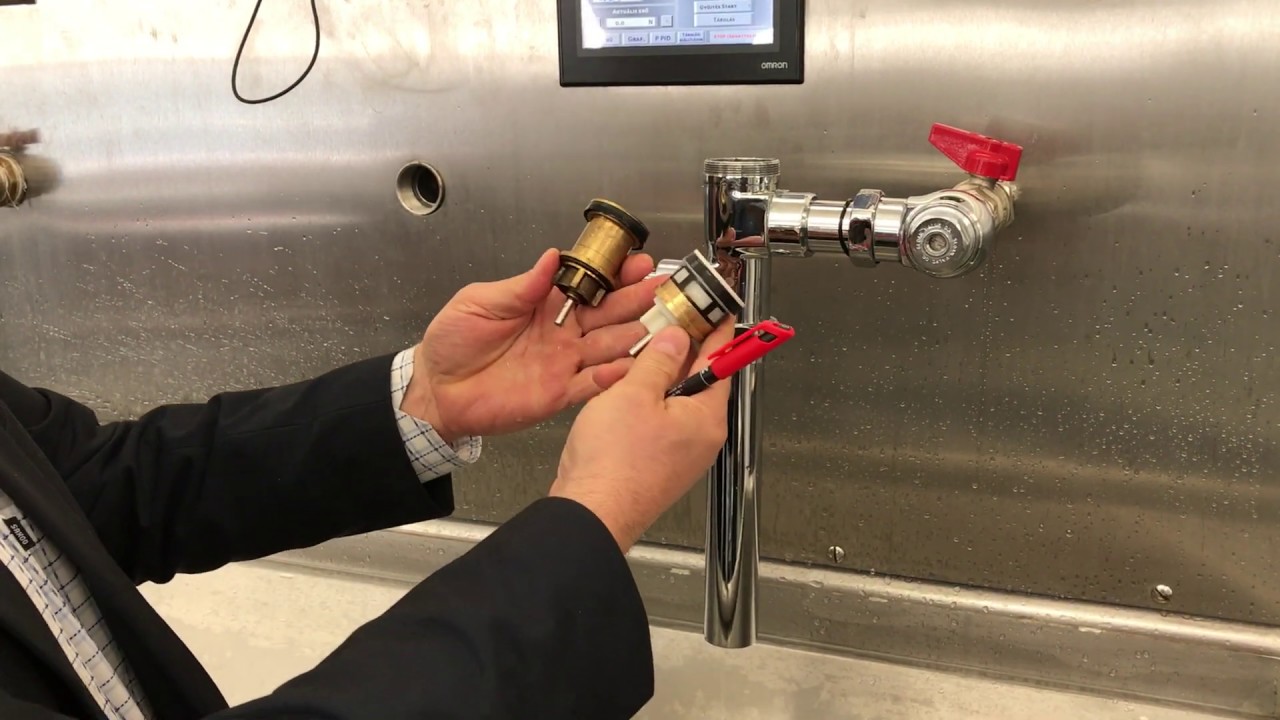 Mechanical flush valve with BERY programmable piston - YouTube