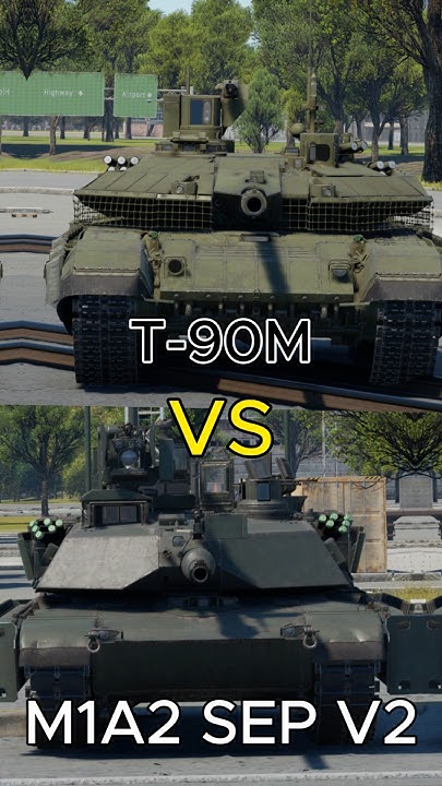 T-90M VS M1A2 SEP V2 war thunder #warthunder #gaming #automobile #vs #vsinger #games #shorts # ...
