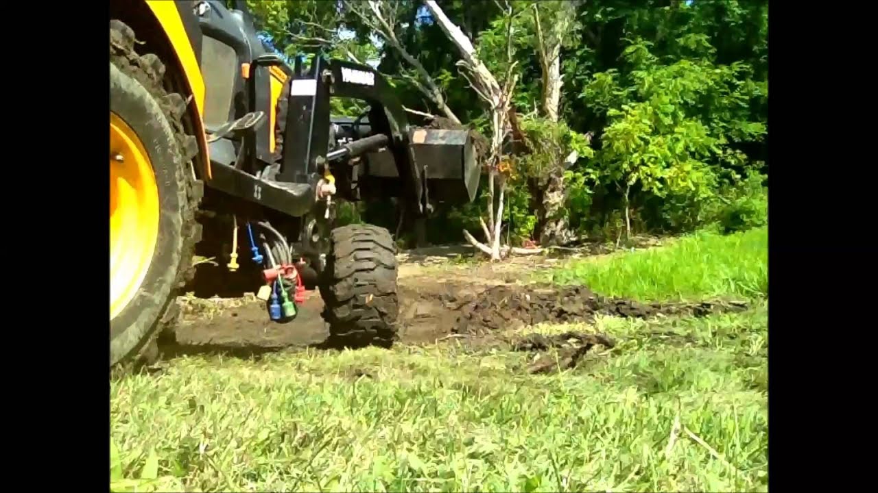 DIY 4x4 Diesel Powered Tractor Excavating in The Mud and Dirt - YouTube