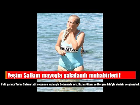 Yeşim Salkım mayoyla yakalandı muhabirleri fena fırçaladı!