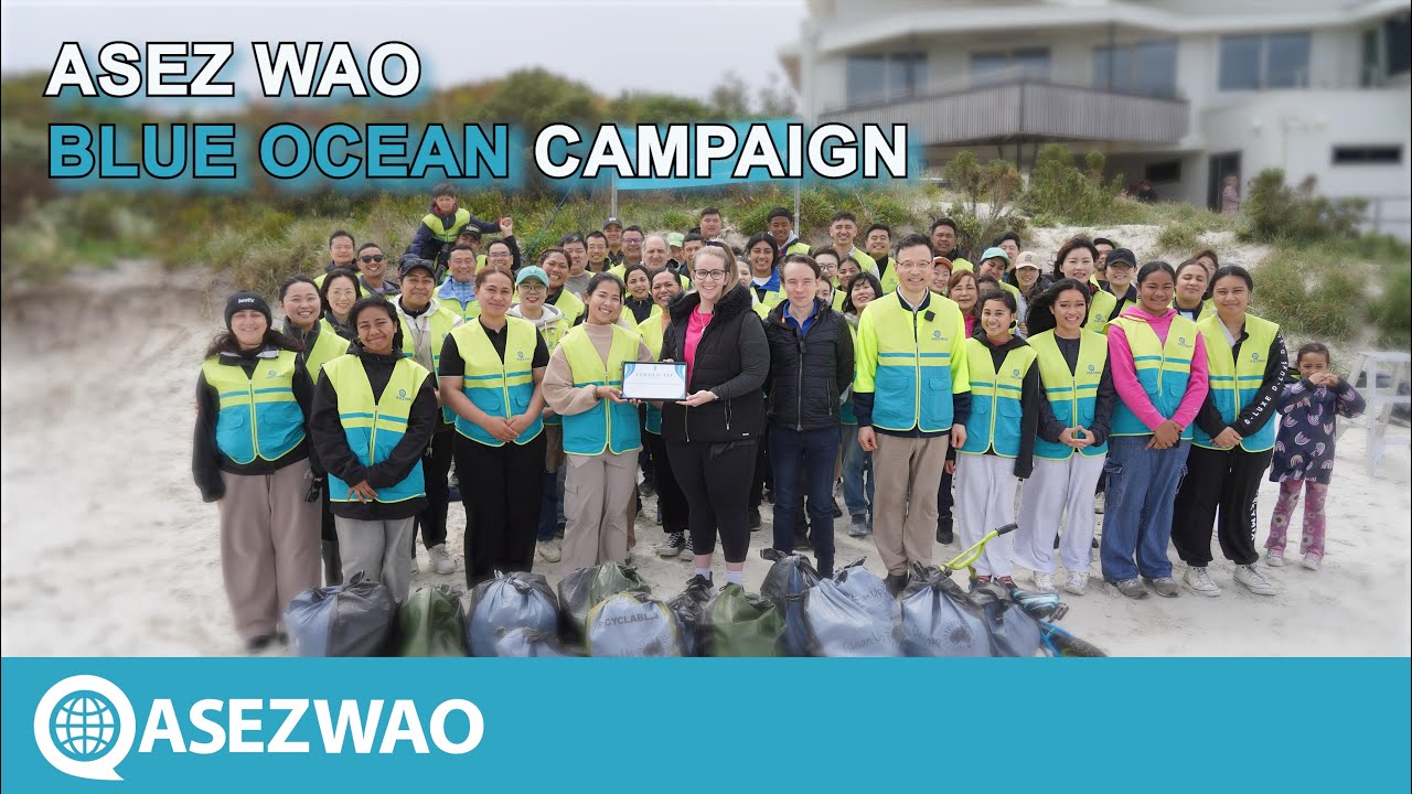 WMSCOG | Worldwide Blue Ocean Campaign —ASEZ WAO Beach Clean Up - YouTube