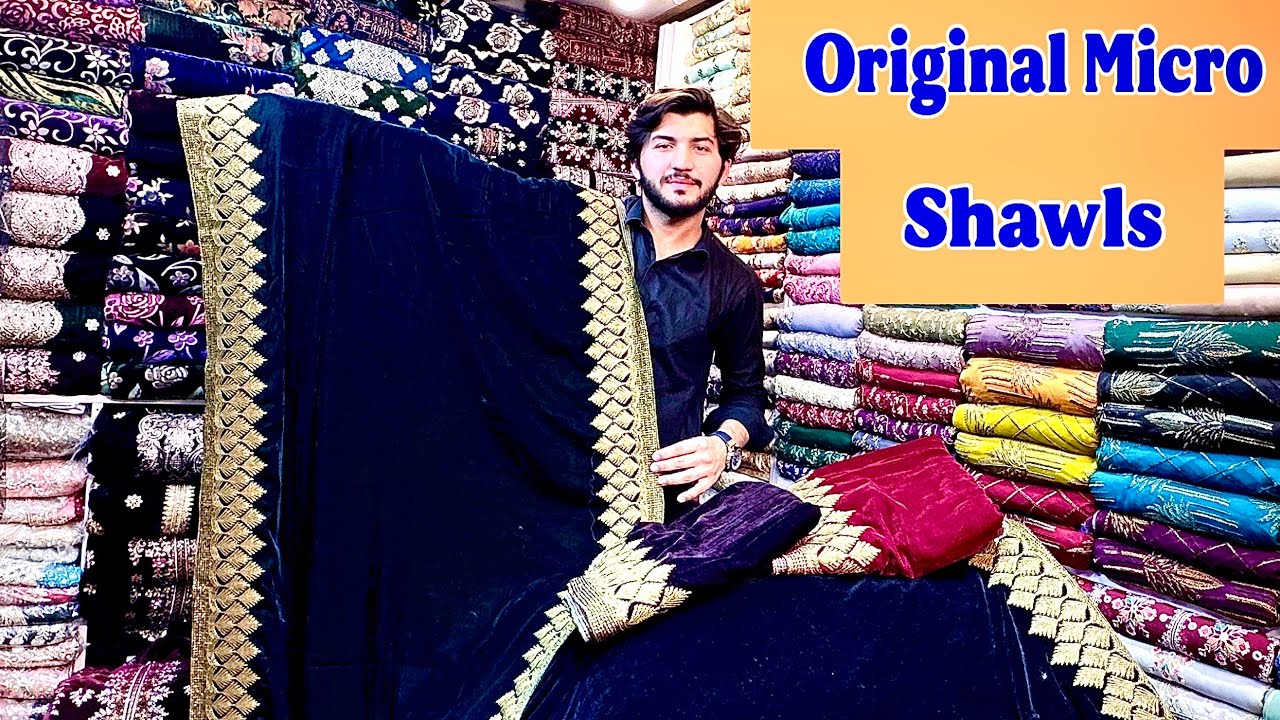Original Micro 9000 Velvet Shawls! Velvet shawl Designs! Latest design ...
