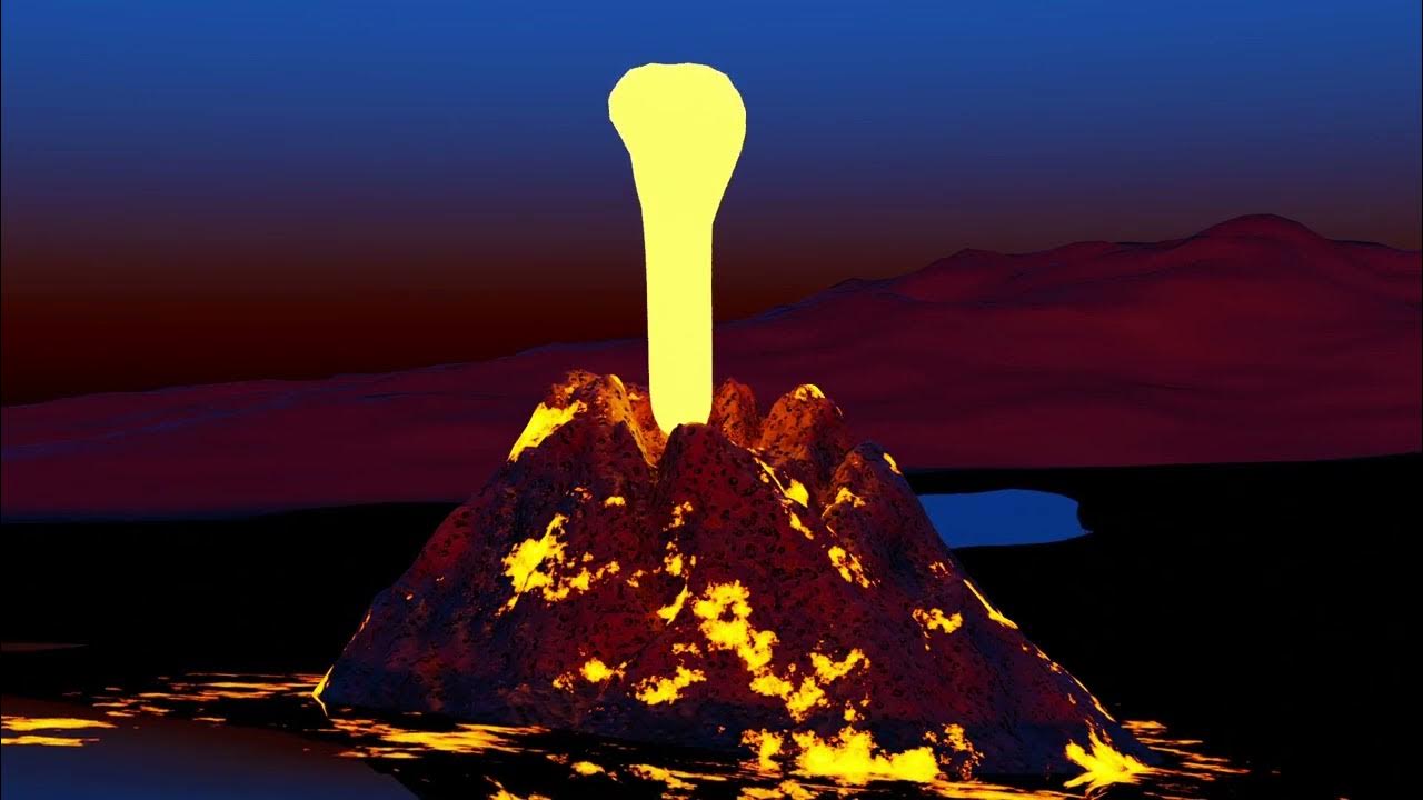 Volcano simulation Blender - YouTube