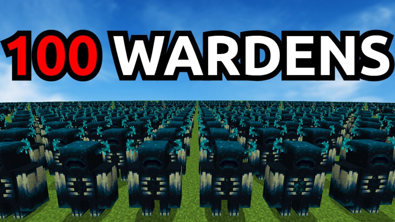 Minecraft, But 100 Wardens Hunt Me - YouTube