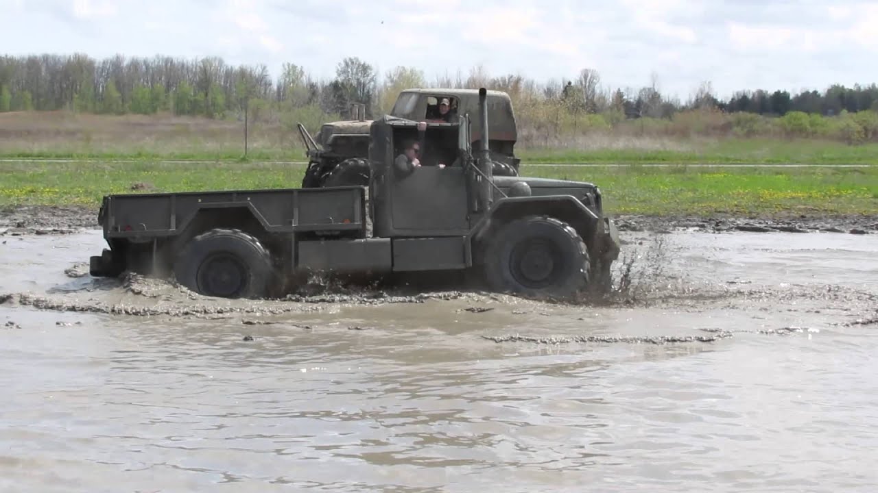 Army Truck Gets Stuck At Back 40 Mud Bog - YouTube
