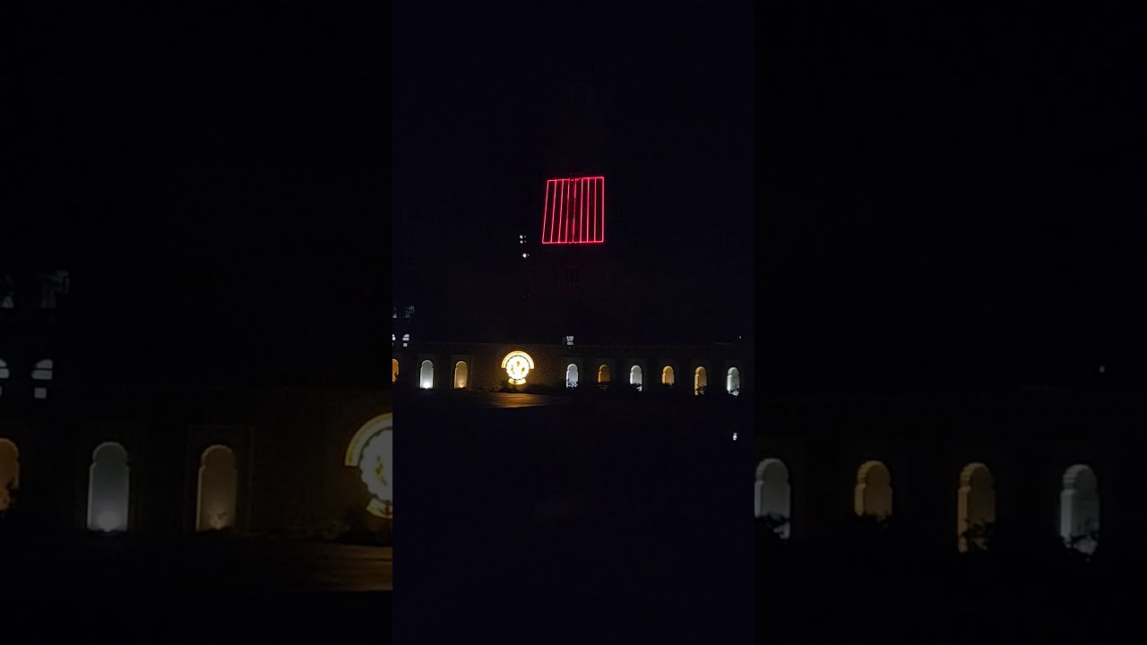 Bits pilani clock tower laser show time lapse - YouTube
