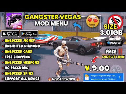 Gangstar Vegas Mod 💎🔥 Apk v9.0.0f Latest Update 2025 – Unlimited Money & Unlimited Diamond