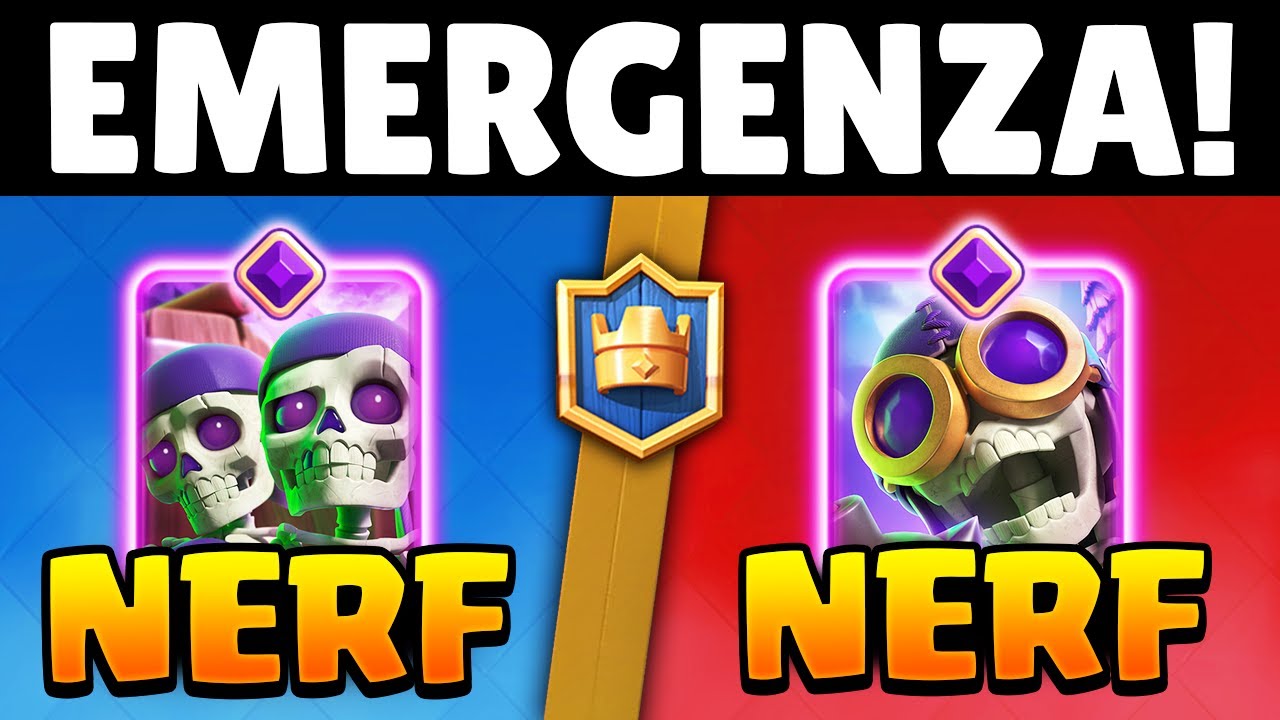 INCREDIBILE... NERFATI EVO BOMBER e SPACCAMURI! - Clash Royale - YouTube