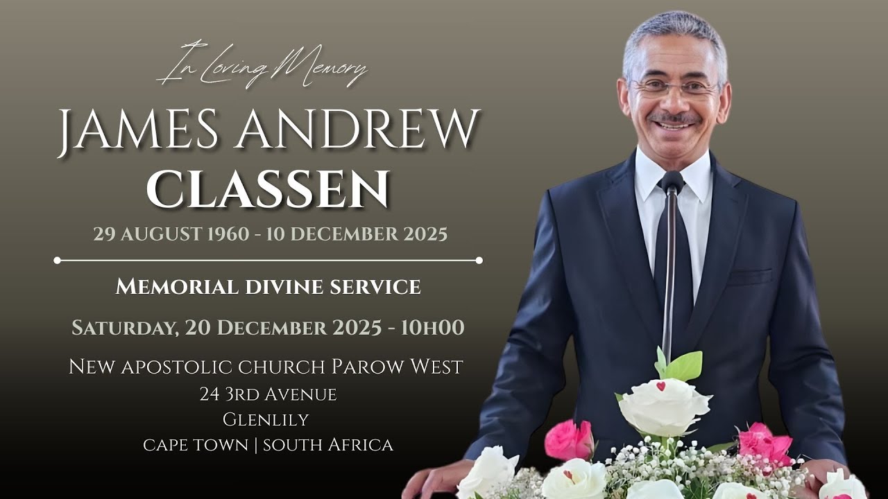 LIVE BROADCAST - MEMORIAL SERVICE OF JAMES ANDREW CLASSEN - SATURDAY ...