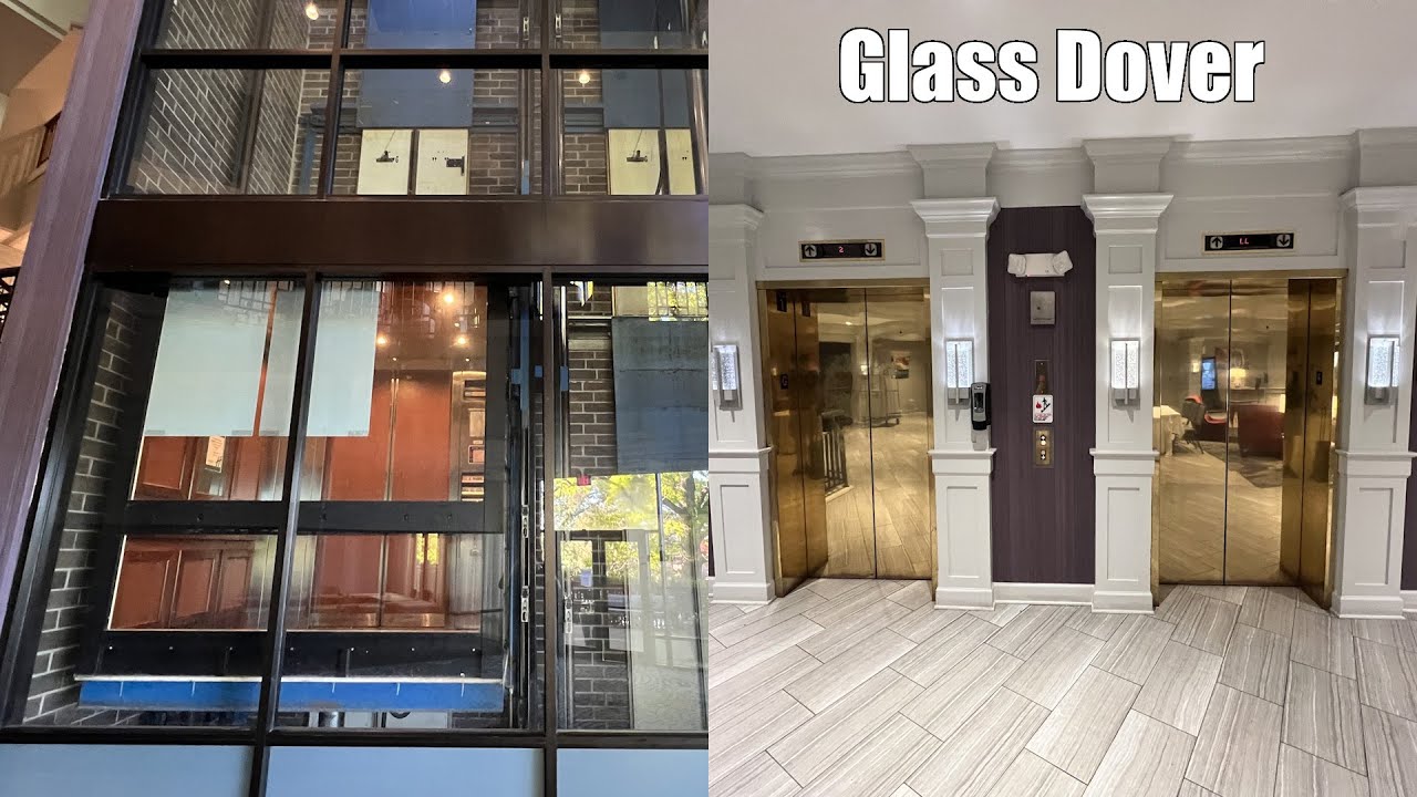 Glass Dover Hydraulic Elevators at the Holiday Inn in Crystal Lake, IL - YouTube