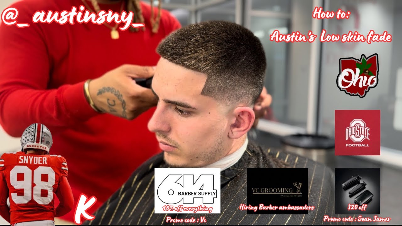 Ohio State Football How to: Austin Snyder low skin fade - YouTube