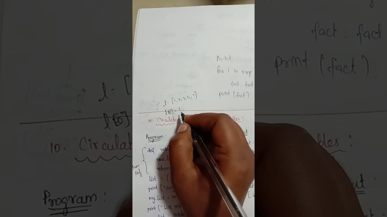 Python Program 10 Circulate Or Rotate The Values In The List Youtube