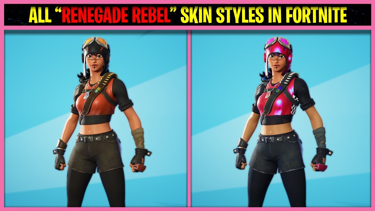 OG PASS! RENEGADE REBEL & RENEGADE RACER SKIN STYLES - FORTNITE - YouTube