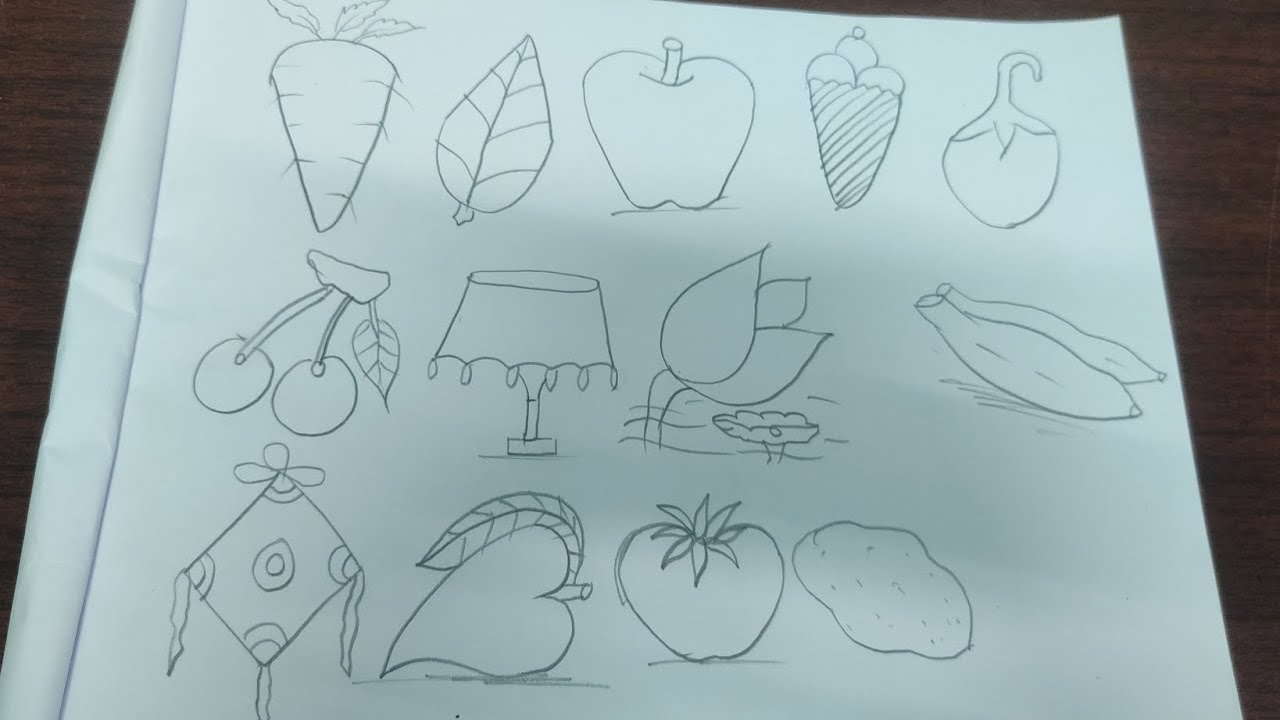 How to draw basic simple method drawing for beginners - YouTube