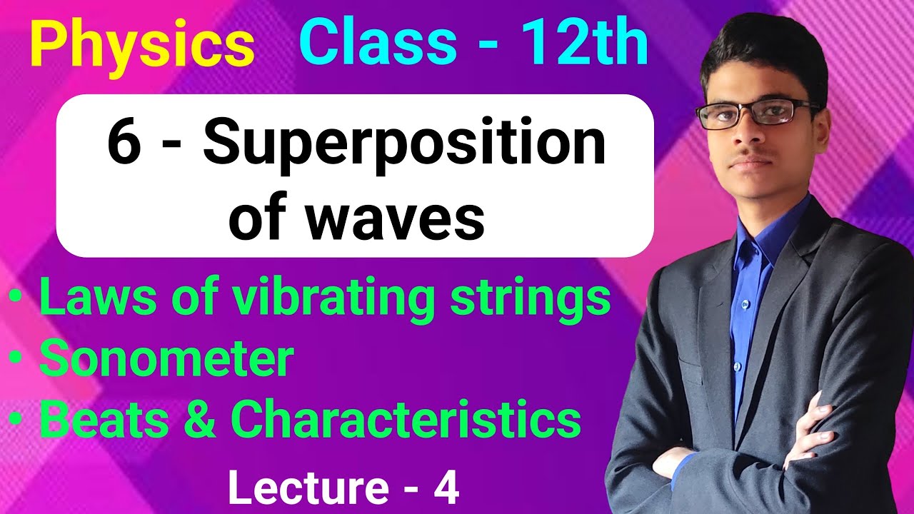 6 - Superposition of waves | Laws of vibrating string | Sonometer ...