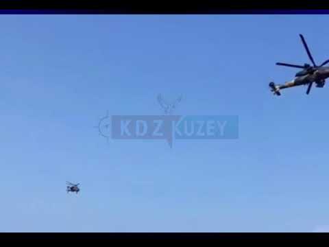 Kdz  Ereğli semalarında alçak uçuş yapan 5 helikopter dikkat çekti