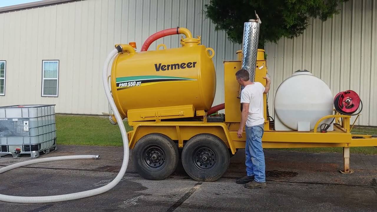 Vermeer PMD 550 Vactron Vacuum Trailer. PMD550 - YouTube
