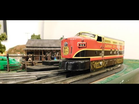 EoT O-27 3-Rail O-Gauge Layout Running Marx Set#28542 w-KCS A-B Diesels ...
